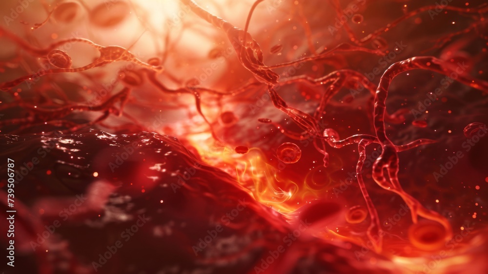 Microscopic Red Cell Movement - A microscopic view of red blood cells ...