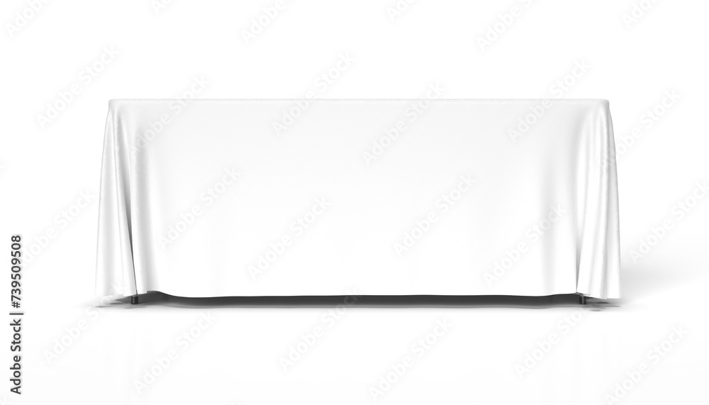 Tablecloth Runner for exhibition trade show Isolated with a transparent ...