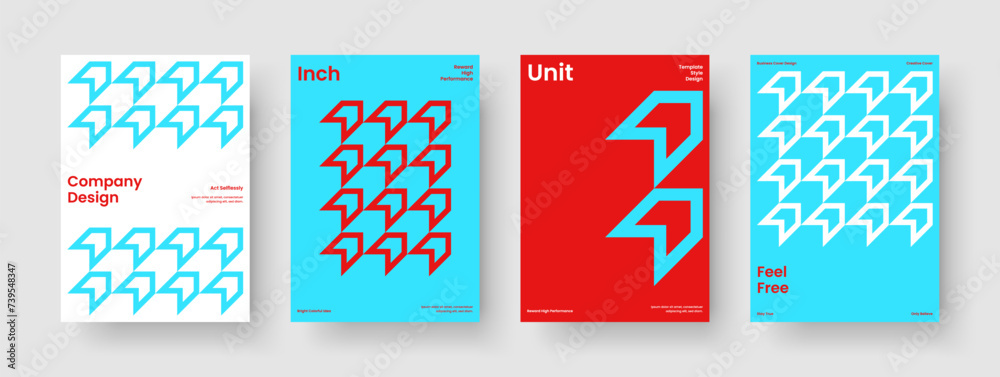 Geometric Poster Layout. Abstract Banner Design. Isolated Business ...