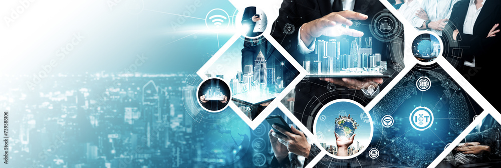 Communication technology , smart connection IOT and people network ...