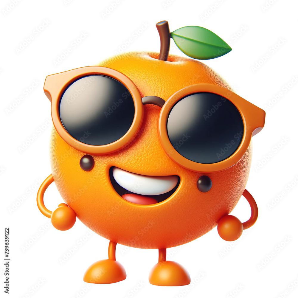Funny Orange Girl Png Fruits Clipart Sticker Design, summer spring ...
