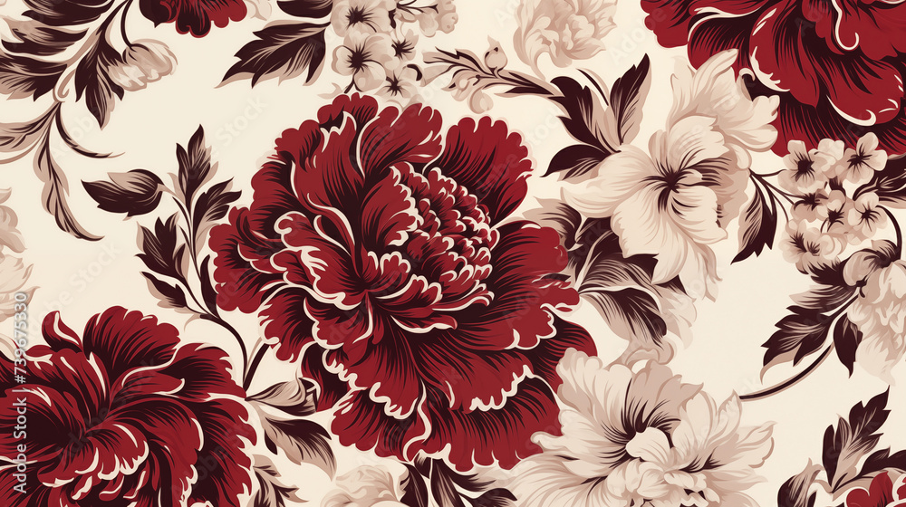Baroque Bloom: A Floral background Pattern Inspired by the Baroque Era ...