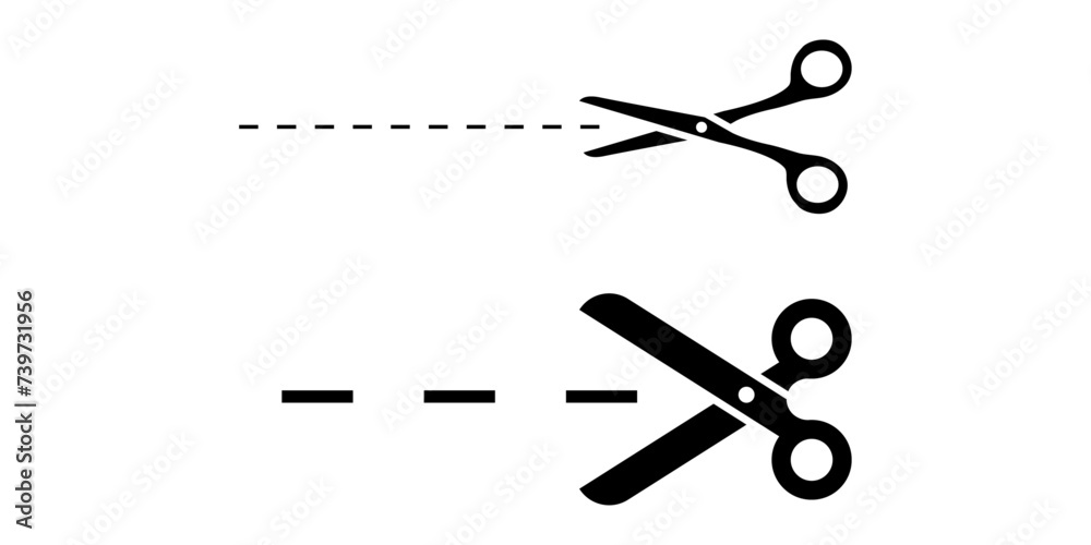 Scissor icon. Cut symbol. Scissors cut icon page symbol App, Logo, Web ...