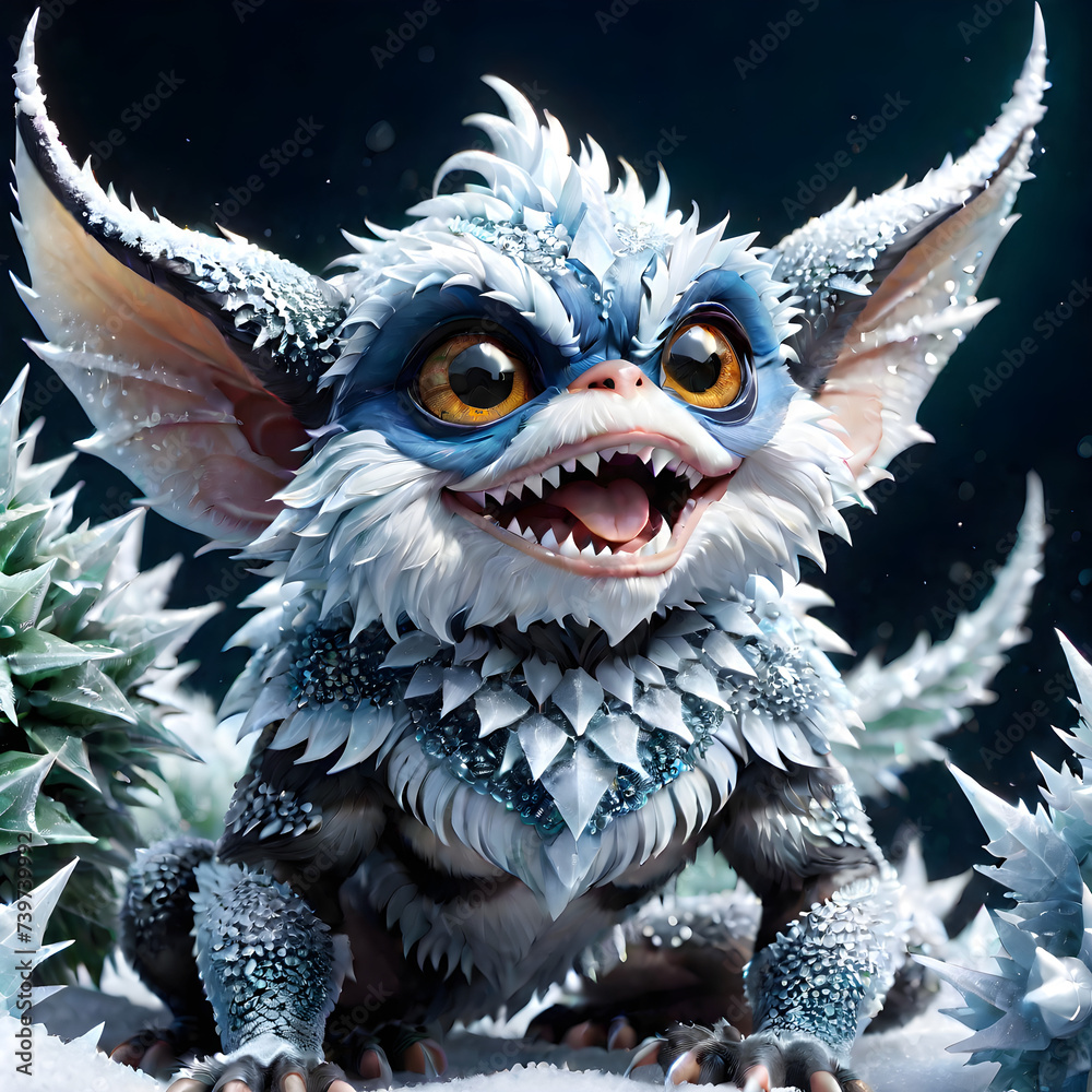 Dive into fantasy: AI art reveals close-ups of a frozen gremlin's ...