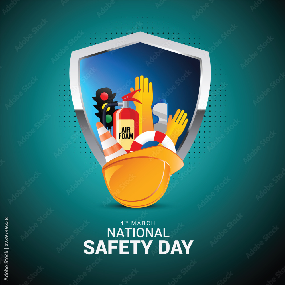 National Safety Day, Week and Worker, Employee Safety Awareness at ...