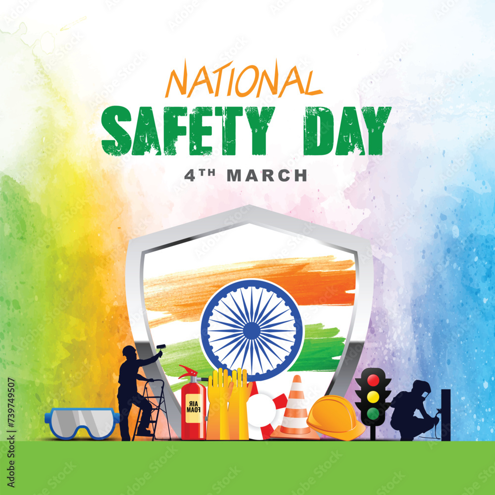 National Safety Day, Week and Worker, Employee Safety Awareness at ...