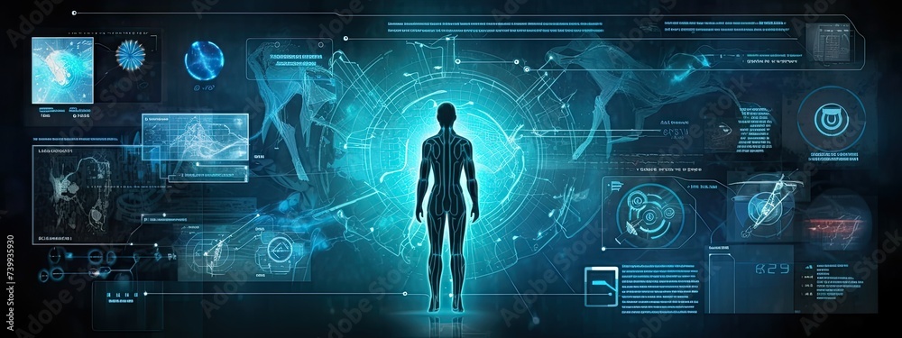 Future image of human computer interface in the style of detailed ...