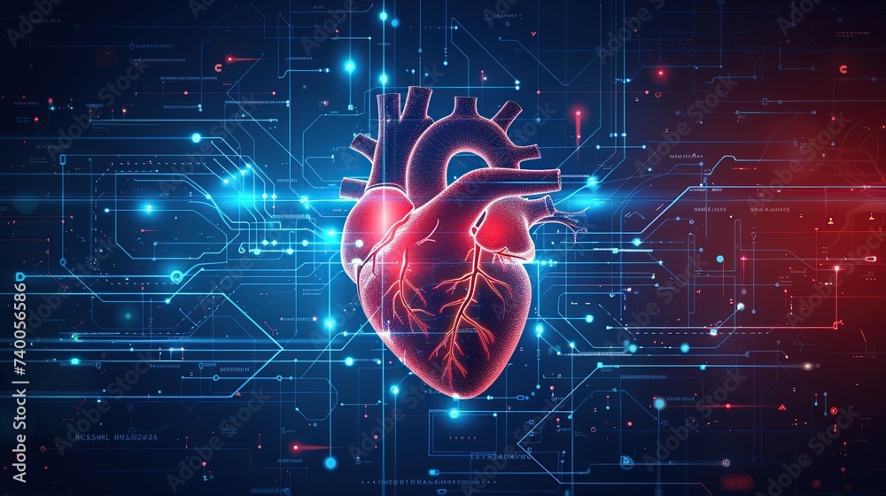 Heart cardiology health care with diagnosis vitals infographic ...