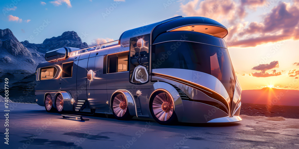 motorhome, design of the mobile home of the future with a multitude of ...
