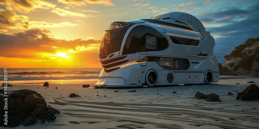 motorhome, design of the mobile home of the future with a multitude of ...