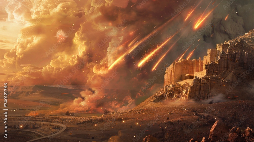 Sodom and Gomorrah destroyed by sulfur meteorites fallen from the sky ...