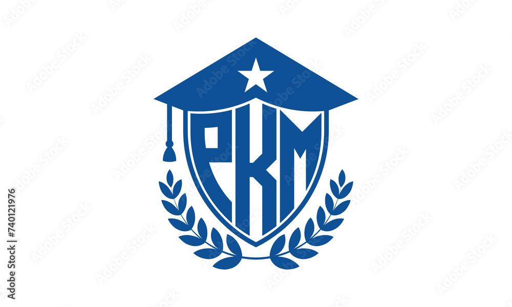 Image vectorielle Stock PKM three letter iconic academic logo design ...