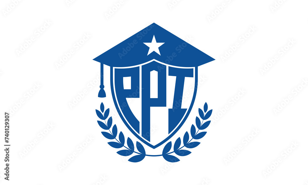 PPI three letter iconic academic logo design vector template. monogram ...