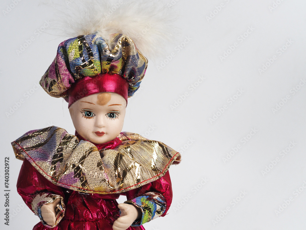 Sweet Porcelain Italian doll depicting the young hero of the Commedia ...