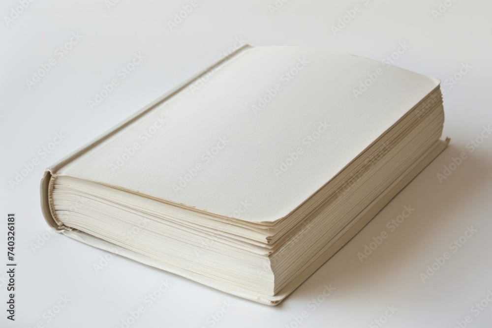 Pristine white book cover clean design Stock Illustration | Adobe Stock