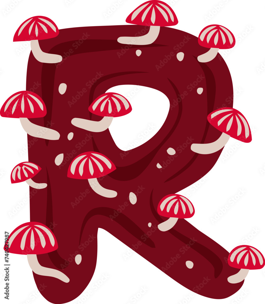 Mold Letter Alphabet Vector R Stock Vector | Adobe Stock