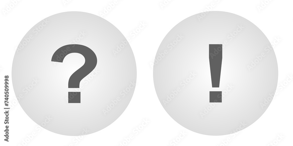 question mark and exclamation mark icons Stock Photo | Adobe Stock