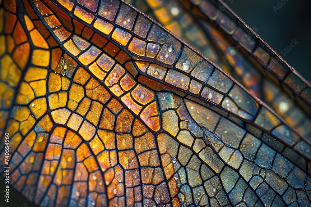 This close-up photo showcases the intricate scales and visible veins on the wing of a dragon ...