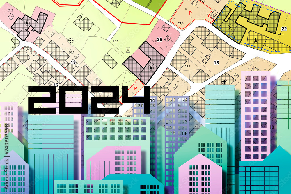 2024 Real Estate Planning - Business concept in building activity and ...