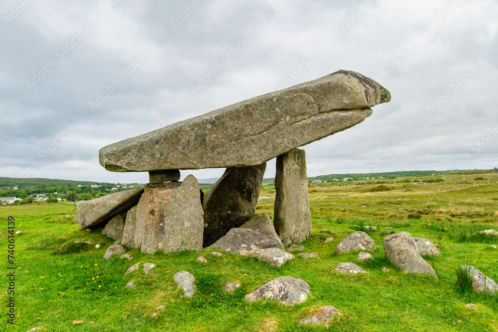 Kilclooney Dolmen, one of Ireland's portal-tombs or dolmens, located in ...