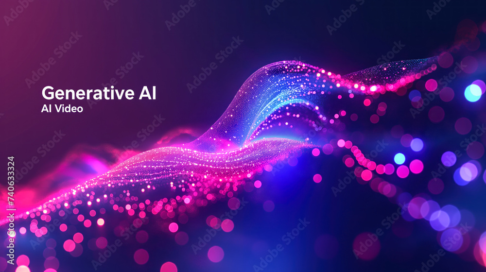 Dynamic Visualization of Generative AI Video Creation Concept with ...