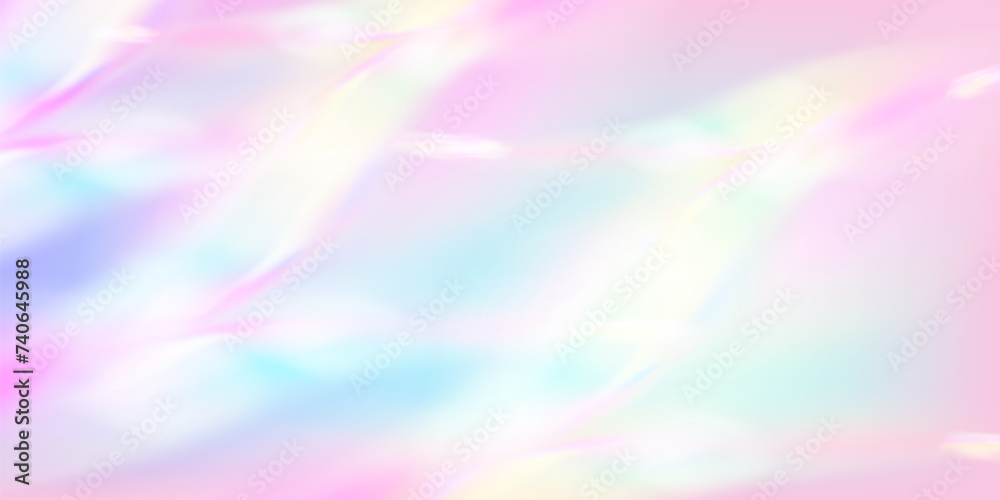 Translucent backdrop features rainbow prism light effect, holographic ...