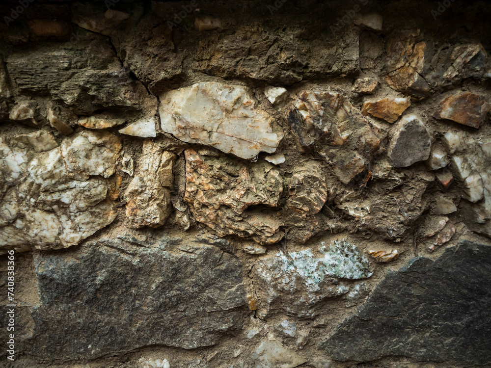 Foto de Stock Pared de piedra antigua con textura erosionada Muro de ...