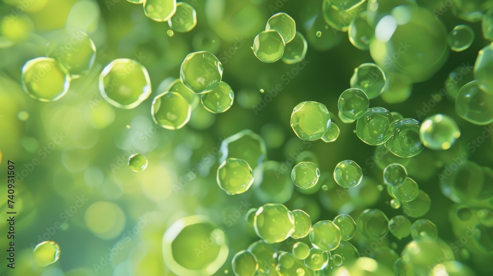 Green Hydrogen H2 gas molecule. Production of green hydrogen energy ...