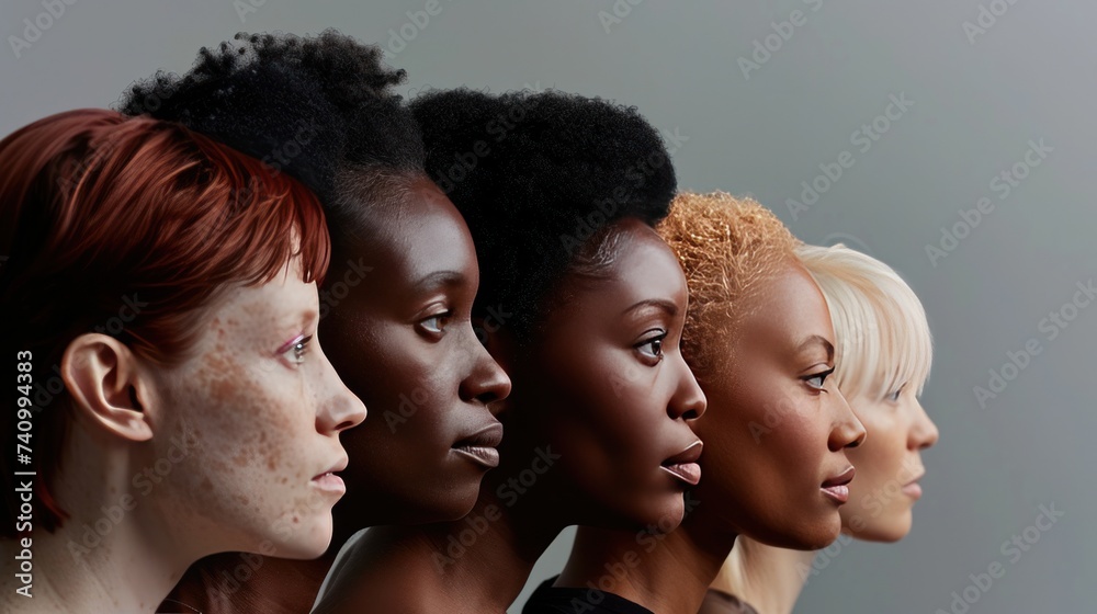 Stock-Foto „Women of various ethnicities and ages showcasing unique ...