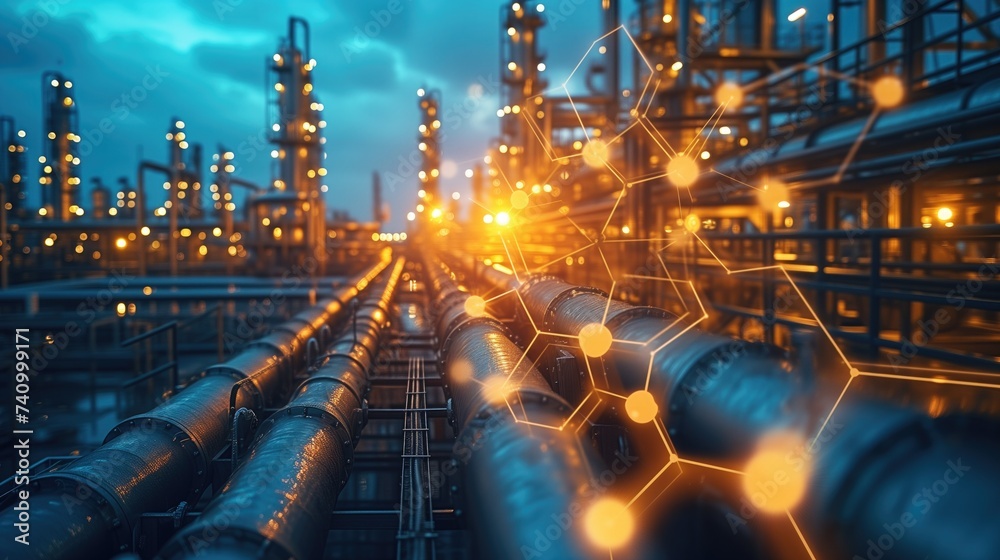 Chemical engineers use molecule structure illustrations to design and ...