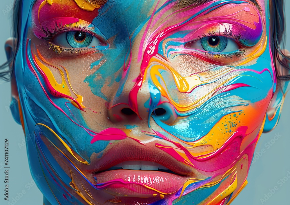 the color and patterns of this modern graphic design make it ...