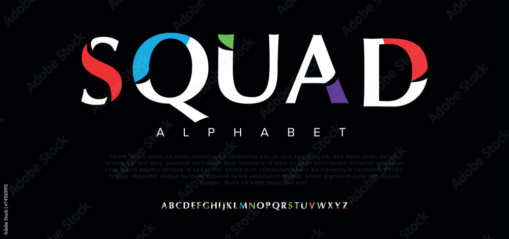 Squad Abstract modern urban alphabet fonts. Typography sport ...