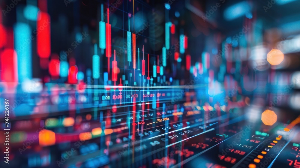 Stock chart goes up and down, Investors are studying company ...