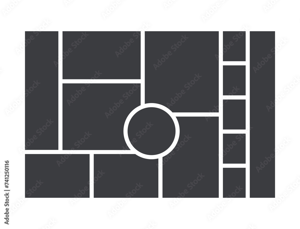 Collage template. Moodboard layout. Mood board background. Mosaic ...