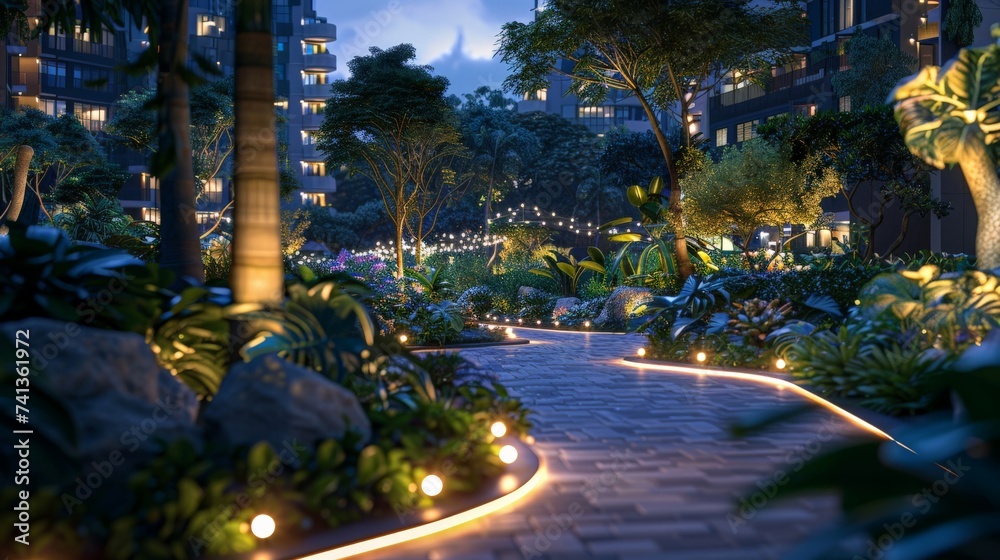 Innovative mixed-use development, terraced design with public green ...