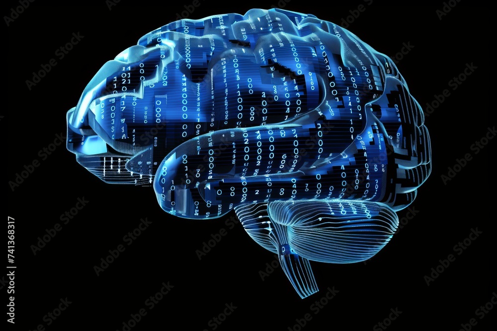 Stock-Illustration „AI Brain Chip visual perception. Artificial ...