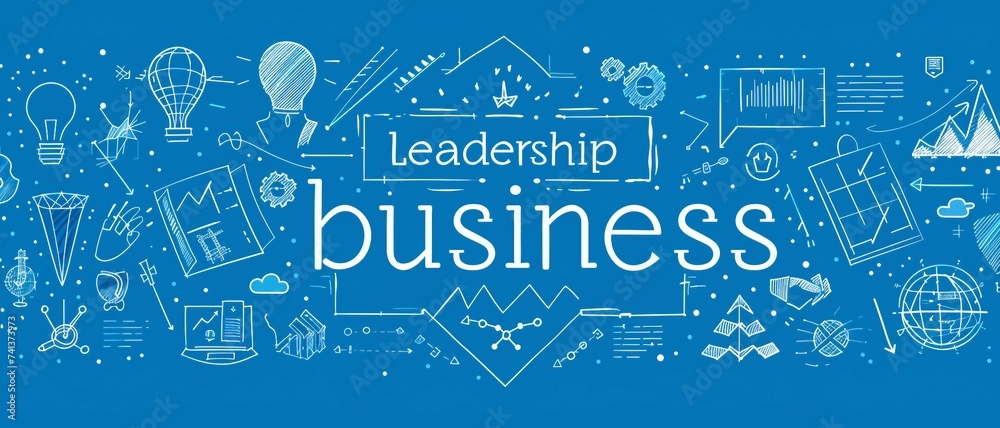 A banner where the text "Leadership Business" is showcased as a ...