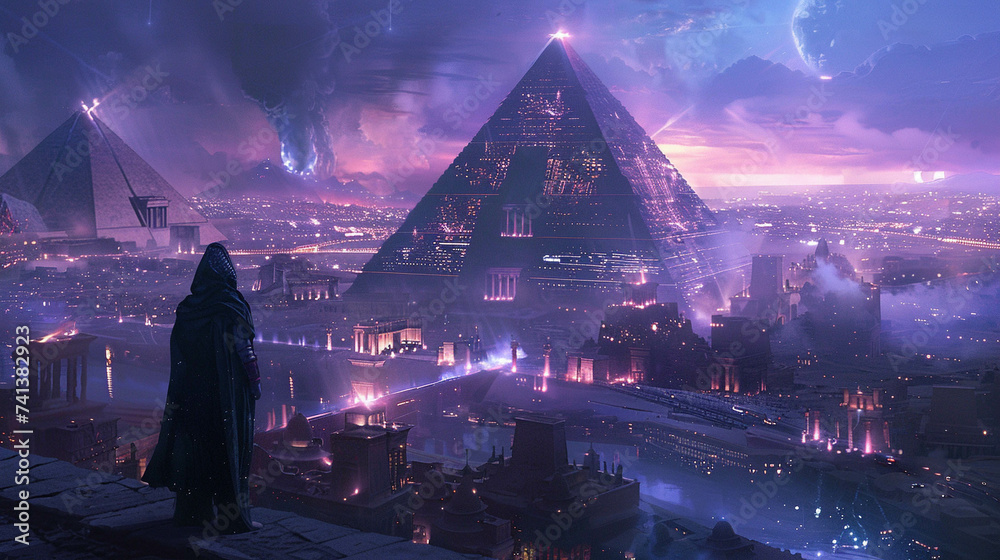 Envision Ancient Egypt revived in a cyberpunk underworld blending ...