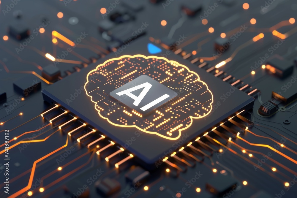 AI Brain Chip psychoenergetics. Artificial Intelligence ai adoption ...