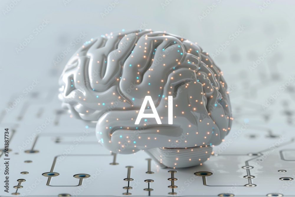 AI Brain Chip identity. Artificial Intelligence healthtech ethics mind ...