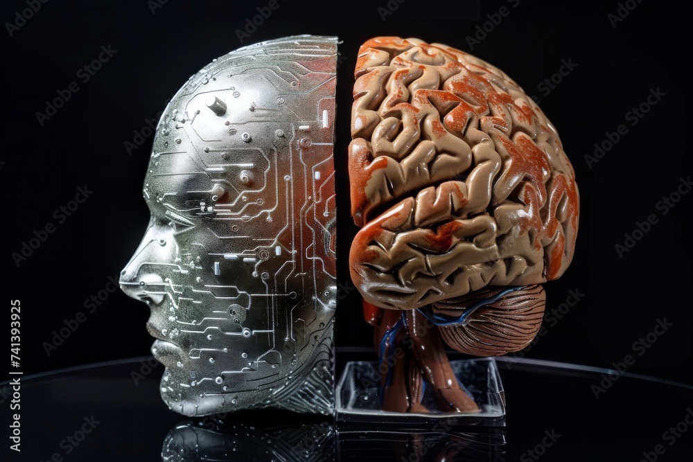 AI Brain Chip visual encoding. Artificial Intelligence stroke ...