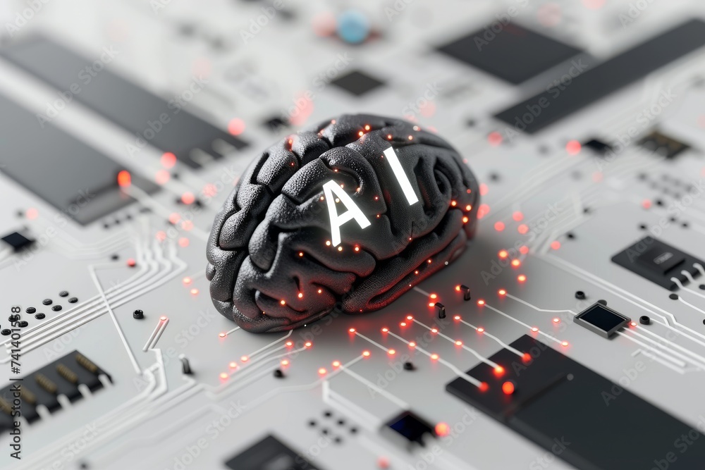 AI Brain Chip isa. Artificial Intelligence attention mind voltage ...