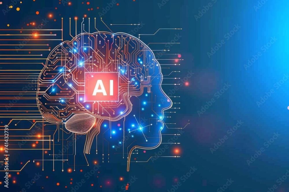 AI Brain Chip icon generator. Artificial Intelligence developmental ...