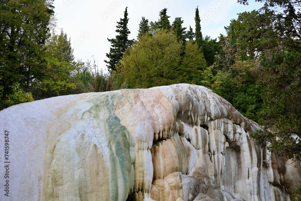 Bagni San Filippo is a small hot spring containing calcium carbonate ...