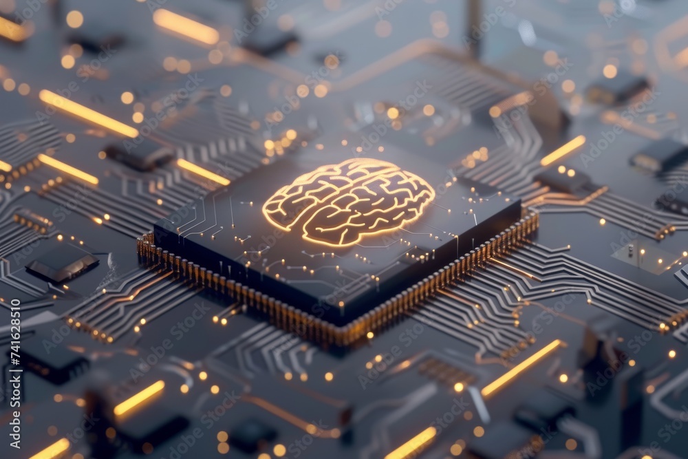 AI Brain Chip bci. Artificial Intelligence who classification human ...