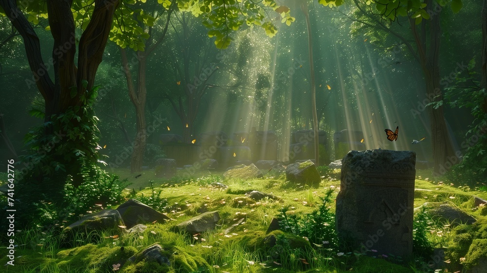 As nature reclaims the remnants of the past, butterflies flit among the ...
