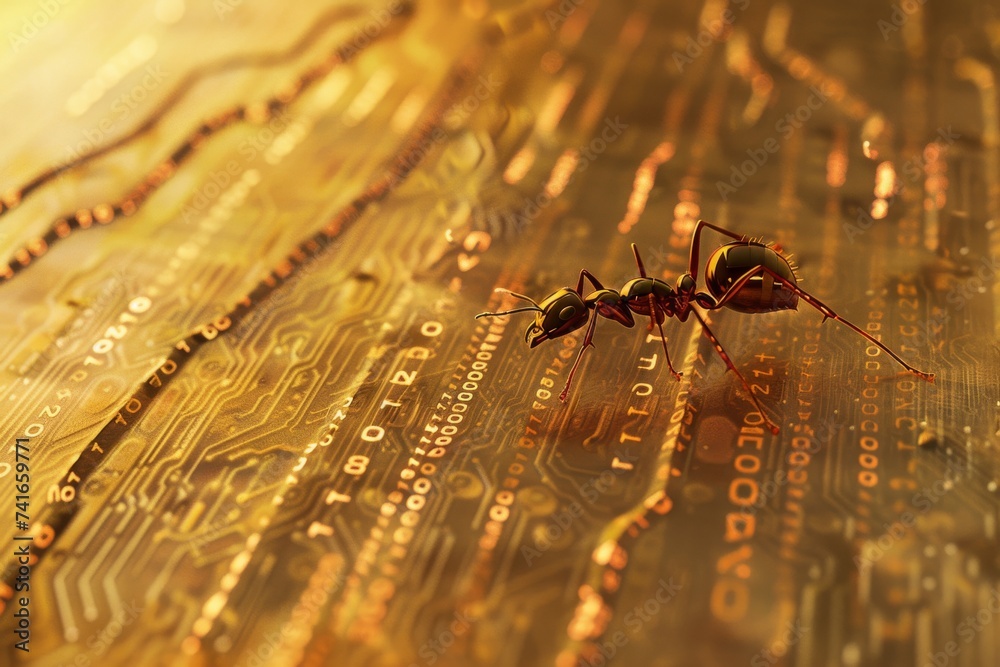 Design an awe inspiring artwork that merges the symbolism of binary ...