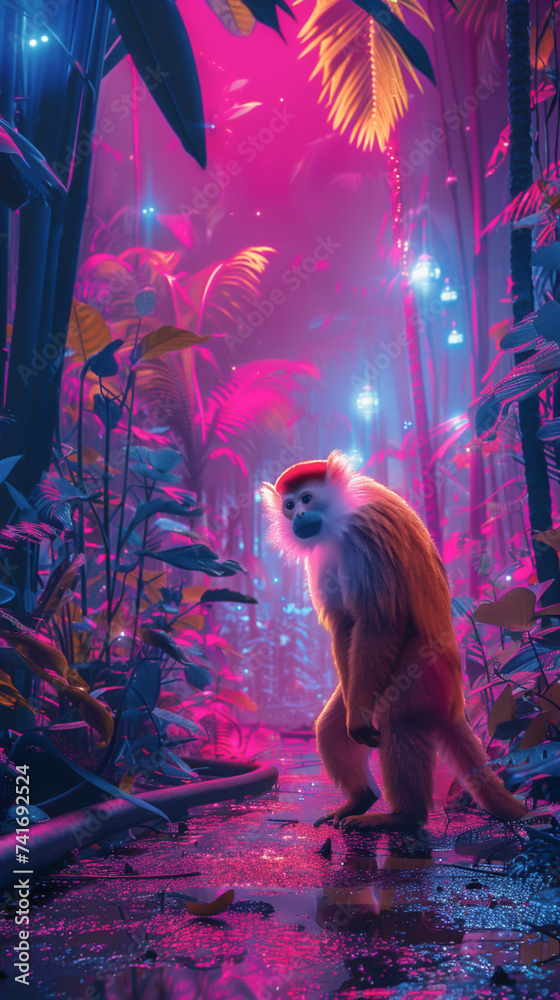 Proboscis Monkey using its long nose as a radar to navigate through the ...