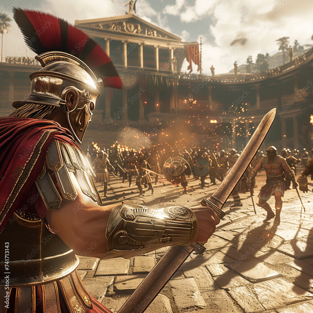 Explore the ancient Roman Empire in an arcade setting battling ...