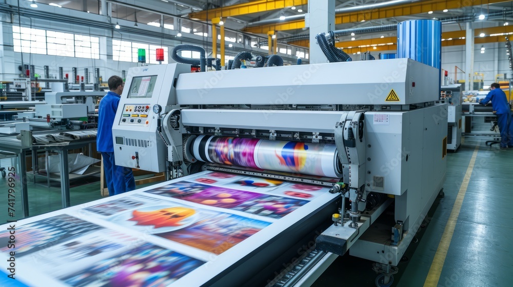 factory printing press workers Stock Photo | Adobe Stock